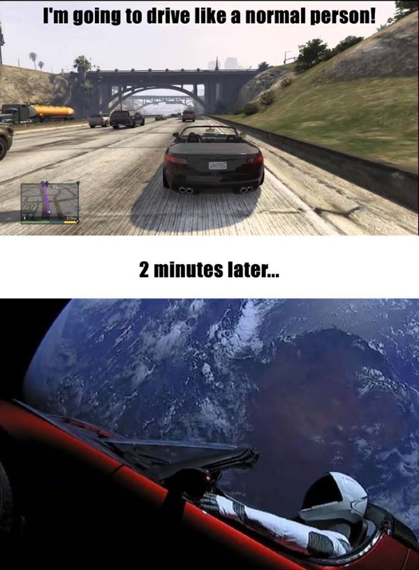 Tesla in space memes - gevaaalik.com
